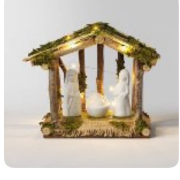 Wondershop | Holiday | Christ Christmas Rustic Nativity Scene With Led ...